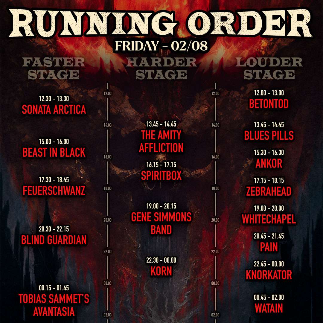 Wacken Open Air 2024: Line-up and main stages running order - Allied ...